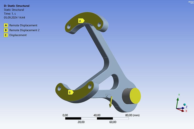 First steps with PyAnsys using an end-to-end example