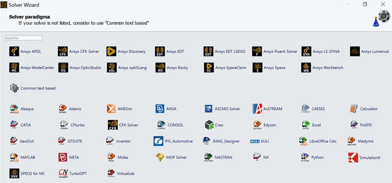Process integration of CAE workflows in optiSLang